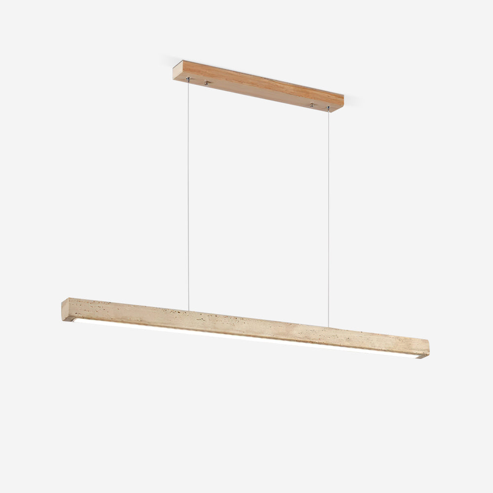 Suspension Lumineuse Linéaire en Travertin, Style Moderne Minimaliste ...